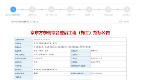 总投资29925万，王台京东方东侧综合整治工程（施工）发布，涉及景观工程、给排水工程、电气工程、建筑工程等项目名称招标绿地