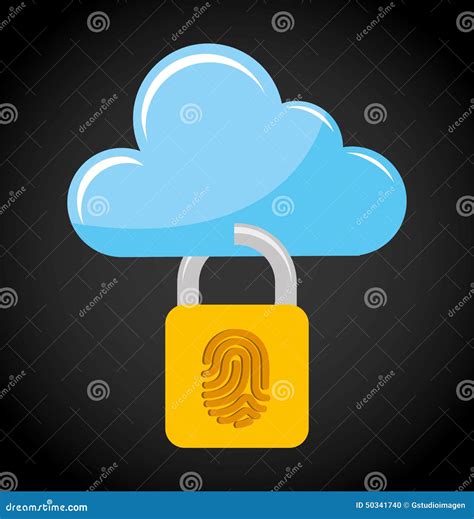 Cloud Security Stock Vector Illustration Of Identity 50341740