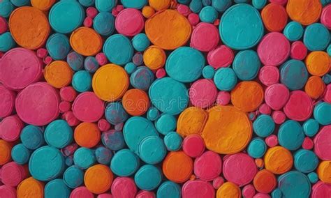 Vibrant Abstract Pattern Overlapping Circles In Various Shades Blue