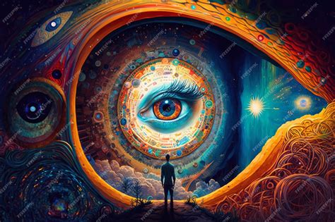 premium ai image multidimensional exploration through a psychedelic