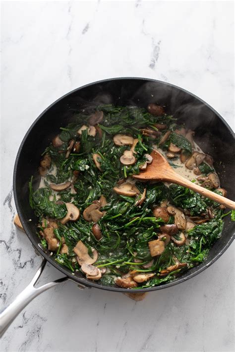 Creamy Parmesan Spinach Mushroom Pasta Lemon Blossoms