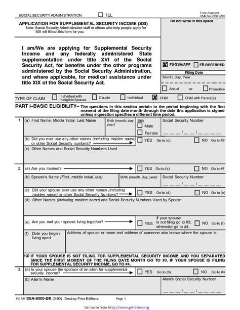 Printable Ss 5 Form