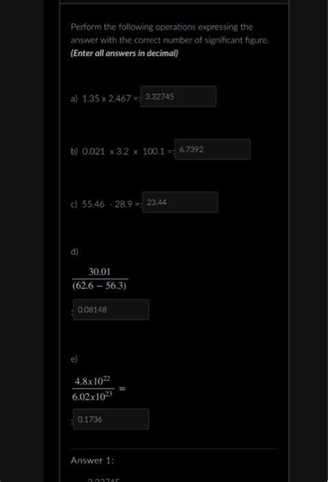Solved Perform The Following Operations Expressing The Chegg