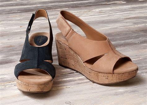 Clarks Lizzie Wedges Acacia Shoes Wedges Stylish Shoes