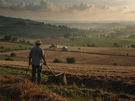 Premium Photo Rural Worker Field Farmer Worker Field Agro Rural Work