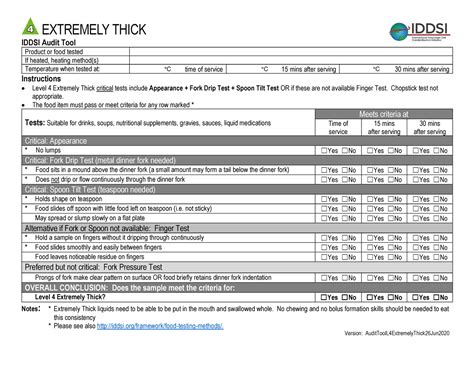Audit Tool L 4extremely Thick 26jun2020 Extremely Thick Iddsi Audit