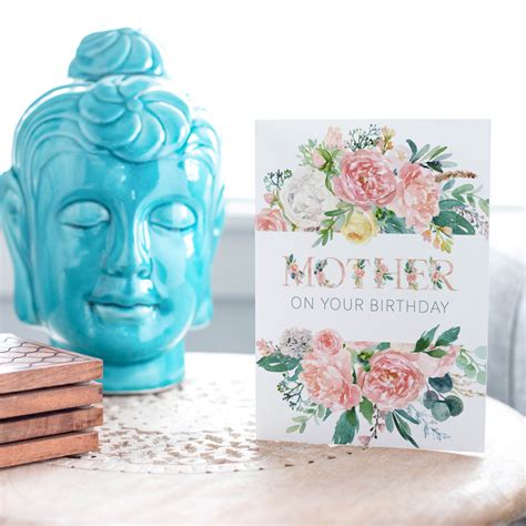 Pastel Floral Happy Birthday Mother Card Wee Blue Coo