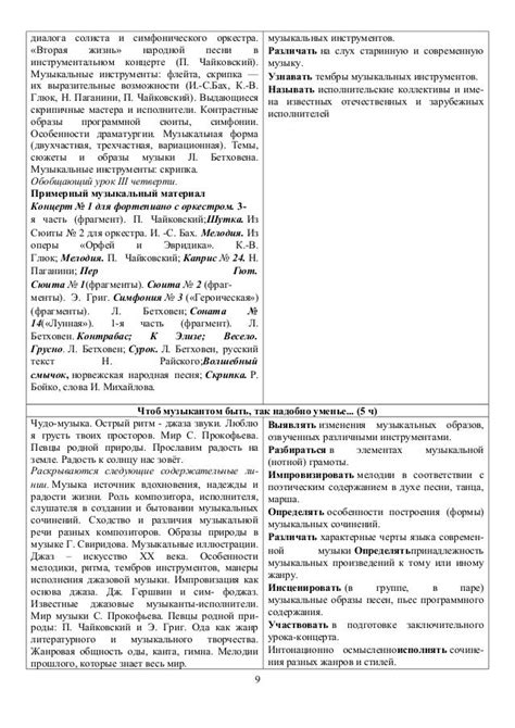Календарно-Тематическое Планирование По Музыке 5 Класс Критская Фгос ...