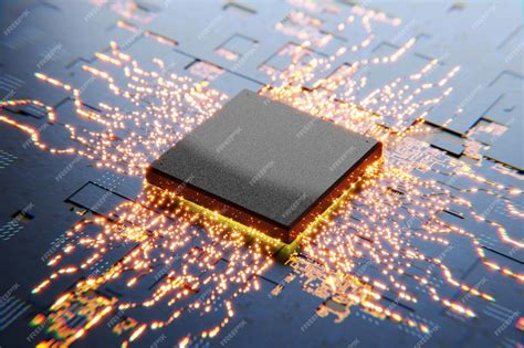 Premium Photo Abstract Microchip Conventional Technologies New