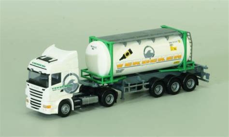 Ds Automodelle Modellbauvertrieb Awm Lkw Scania R Highl Aerop Swapbody Sz Verbeken 74934