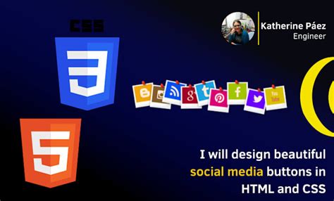 Design Beautiful Social Media Buttons In Html And Css By Kapaez74 Fiverr