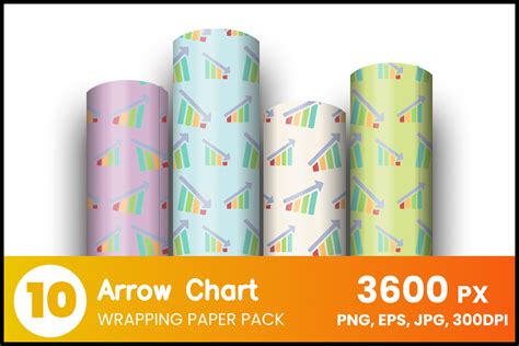 Arrow Chart Wrapping Paper Graphic By Fromporto Creative Fabrica
