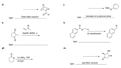 Solved D Tms Formation Of A Silyl Enol Ether Diels Alder