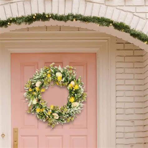COURONNE DE FLEURS D œufs De Pâques Guirlande De Verdure Pour EUR 21