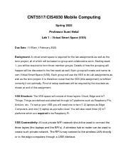 Lab1 2022 Pdf CNT5517 CIS4930 Mobile Computing Spring 2022 Professor