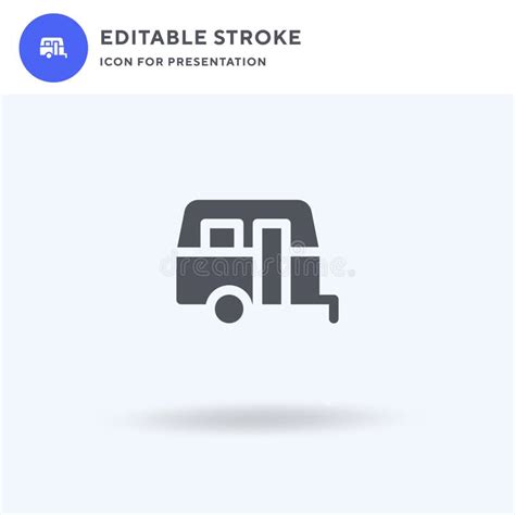 Caravan Icon Vector Filled Flat Sign Solid Pictogram Isolated On White Logo Illustration