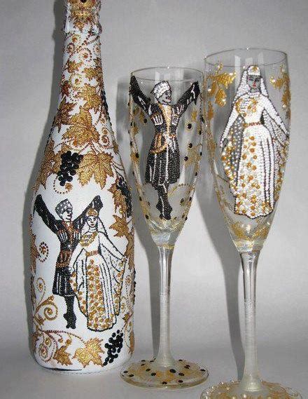 Armenian Glasses Glass Bottles Decoration Armenian Wedding Wine Bottle Crafts