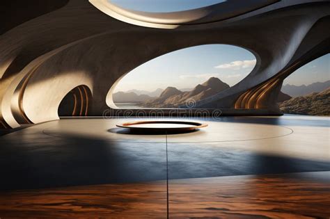 Futuristic Architecture With Fluid Design Organic Shapes And Curved