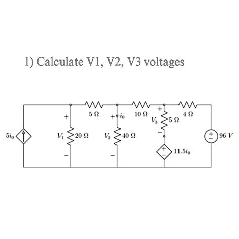 SOLVED Calculate V1 V2 V3 Voltages 1 Calculate V1 V2 V3 Voltages