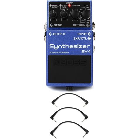 Boss Sy 1 Guitar Synthesizer Pedal With 3 Patch Cables Sweetwater