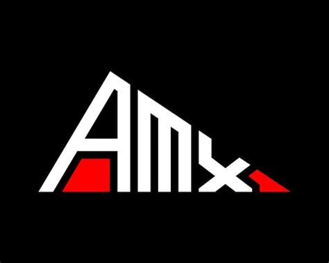 Premium Vector Triangle Shape Amx Letter Logo Design
