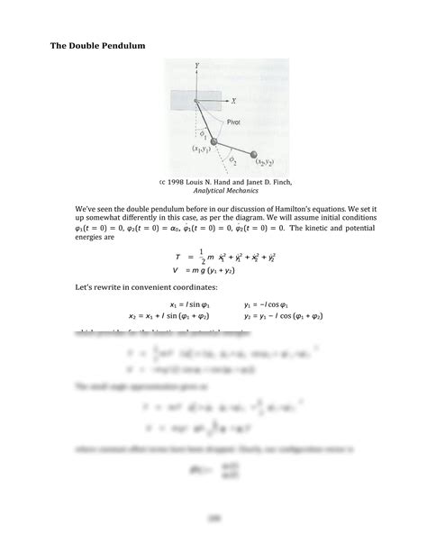 SOLUTION Classical Mechanics Part 34 The Double Pendulum Studypool