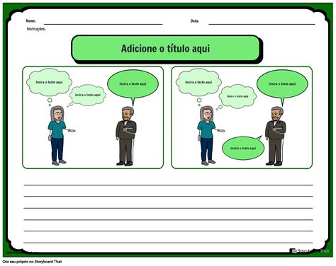 Planilha De Diálogo De Redação Storyboard By Pt Examples