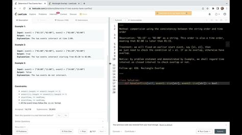 leetcode 2446 determine if two events have conflict fixed one then