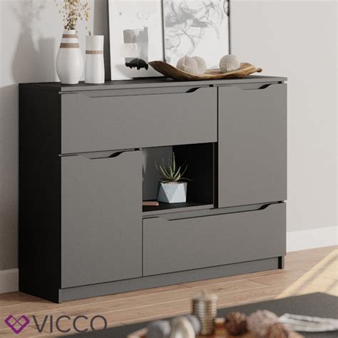 Vicco Sideboard Kommode Mehrzweckschrank Ruben Anthrazit 120 Cm 4