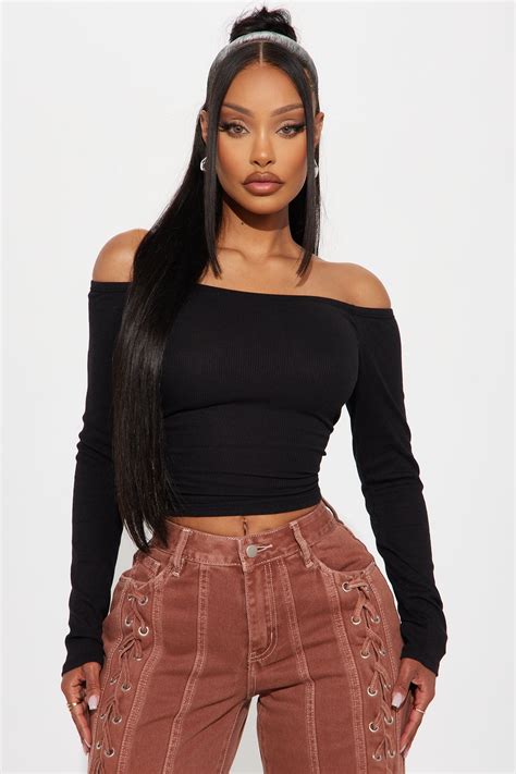Genesis Off Shoulder Top Black Fashion Nova