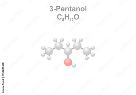 3 Pentanol Simplified Scheme Of The Molecule Has A Role As Pheromone