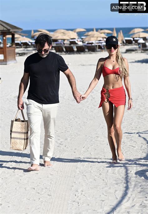 Sylvie Meis Sexy Wears A Hot Red Bikini At The Beach With Her Husband