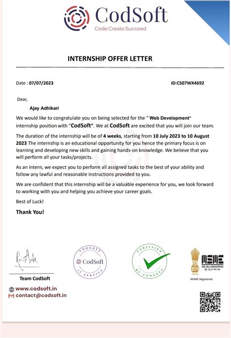 Ajay Adhikari On Linkedin Codsoft