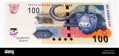 100 South African Rands Bank Note South African Rands Is The National