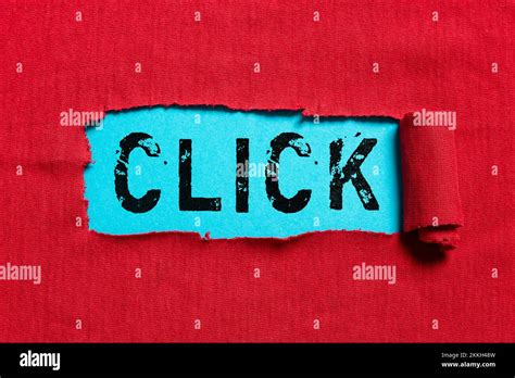 Text Caption Presenting Click Internet Concept Act Of Pressing A