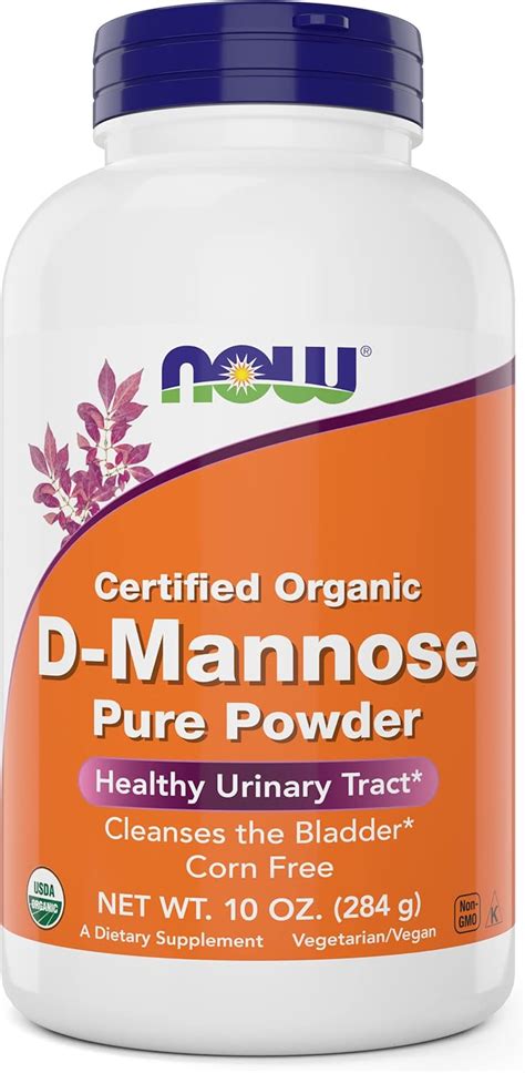 Now Foods Pure Organic D Mannose 10 Oz Powder Bladder