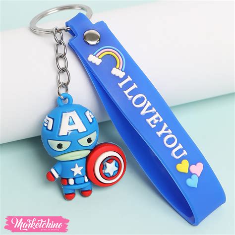 Silicone Keychain Captain America Buy Best Handmade Products In Egypt