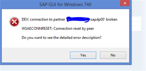 Solved WSAECONNRESET Error In SAP SAP Community