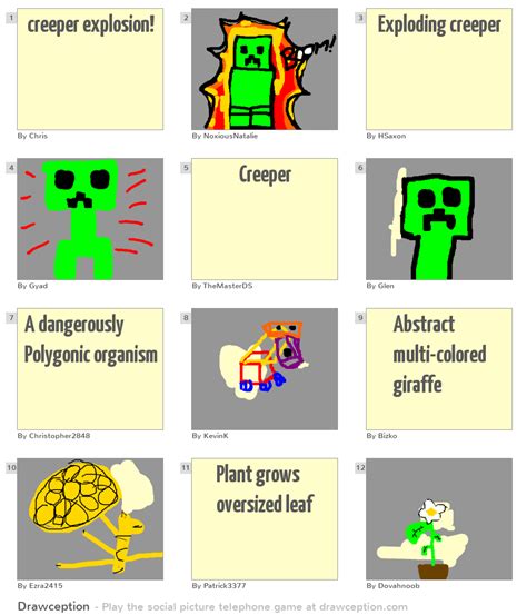 Creeper Explosion Drawception