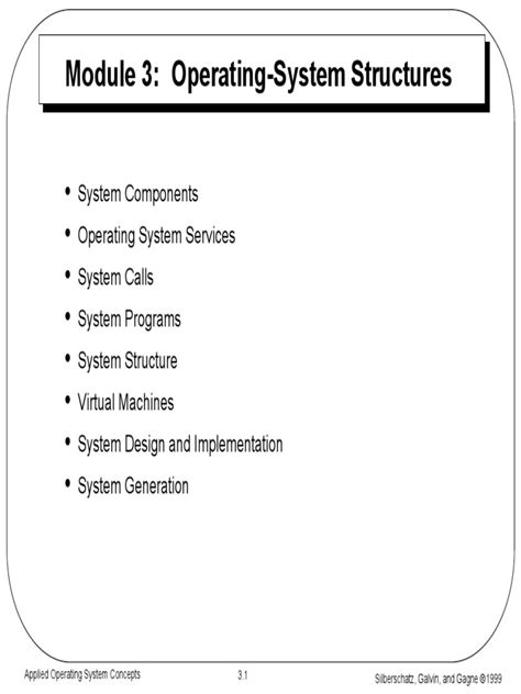 Module 3 Operating System Structures Pdf Operating System