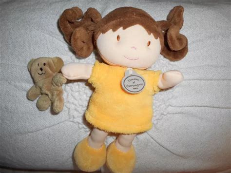 DOUDOU ET COMPAGNIE peluche doudou poupée TBE jaune et marron livraison gratuite EUR 13 90
