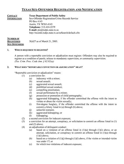 Fillable Online TEXAS SEXOFFENDER REGISTRATION AND NOTIFICATION Fax Email Print PdfFiller