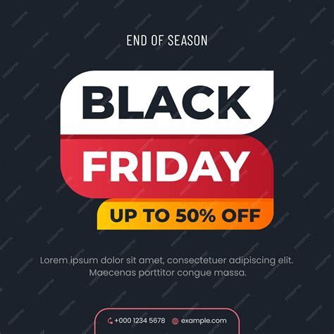 검은 금요일 소셜 미디어 배너 배경 프리미엄 벡터