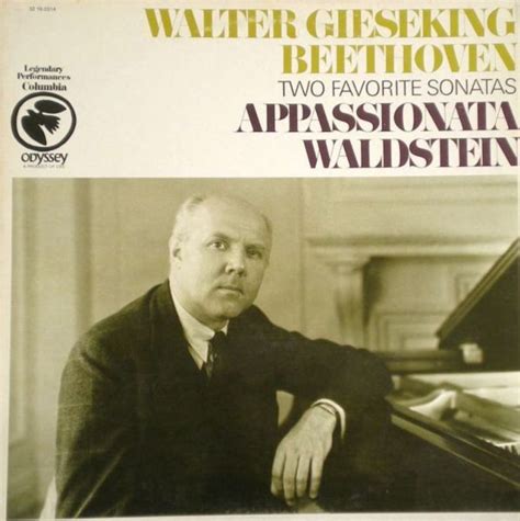 Walter Gieseking Beethoven Two Favorite Sonatas Appassionata Waldstein Vinyl