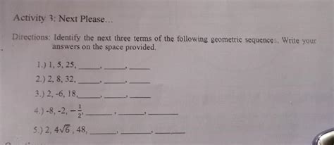 Geometric Sequence Brainly Can You Tell Whether The Following Given Ordered List Of Numbers