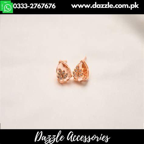 Golden Small Stud Earrings Dazzle Accessories