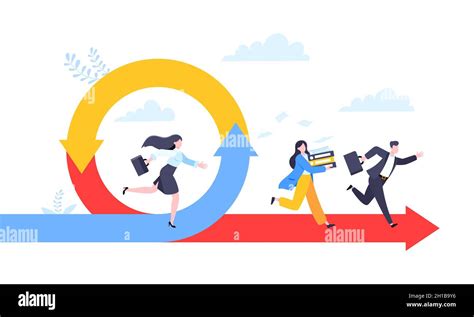 Agile Development Methodology Business Concept Flat Style Design Vector Illustration Isolated On