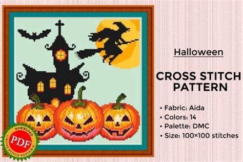 Halloween Cross Stitch Pattern Graphic By Larisastitch · Creative Fabrica