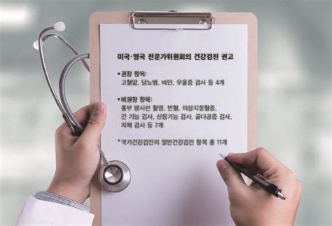 김윤의 퍼스펙티브 일반건강검진 11개 중 7개 의학적으로 권고되지 않아 중앙일보