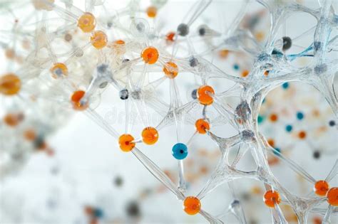 Abstract Biochemical Compounds Visualization Stock Illustration
